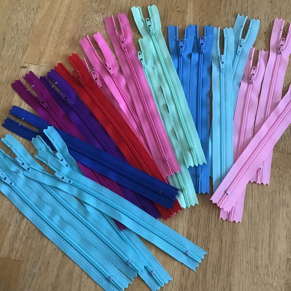 10 Mix and Match 7 Inch YKK Zippers Choose Your Own Colors Cherry Red ...