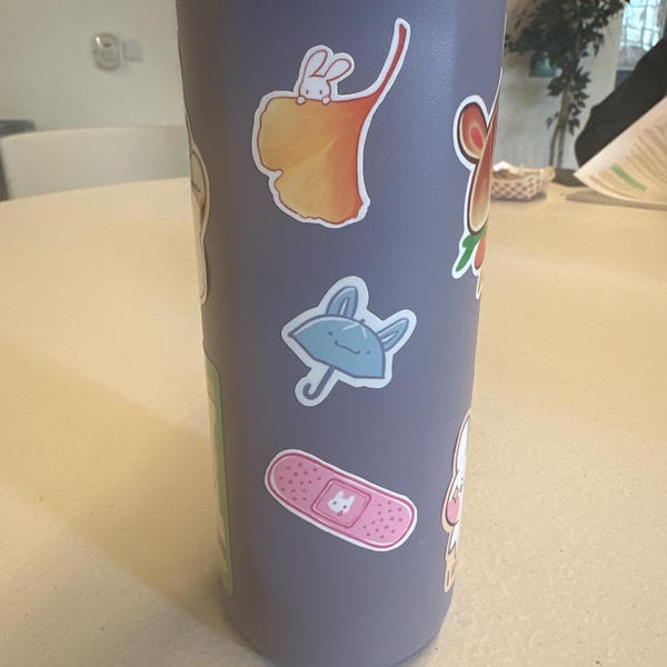 Thinking Thonking Cat Sticker | Loading Icon | Sticker for Waterbottle ...