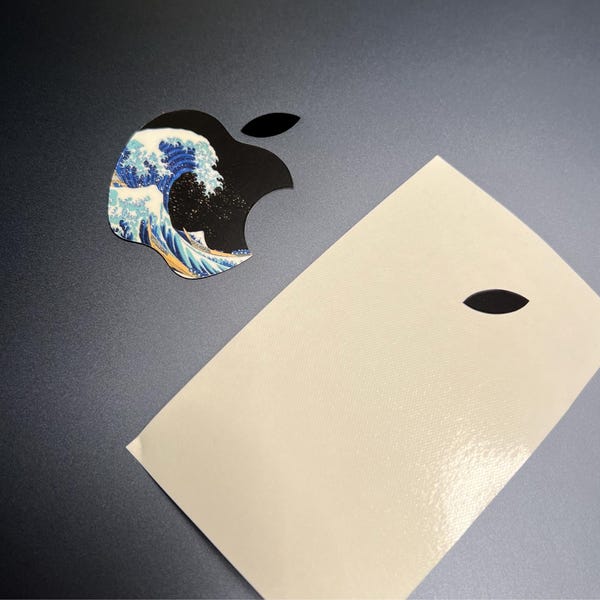 Vintage Spectrum Apple Logo Sticker for MacBook | Vintage Colorful ...