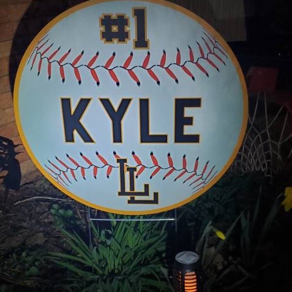 Baseball Sport Cut-out Yard Sign 24x24 With H-stake - Coroplast ...