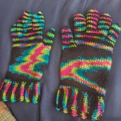 Hand Dyed Pastel Rainbow and Black Sock Yarn Toucan Sam Assigned Color ...