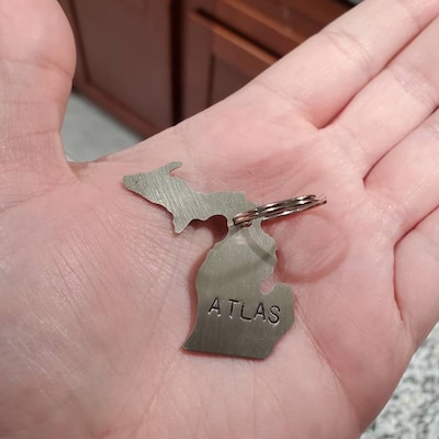 State of Michigan or Select Your State Pet Name Tag Medium 1 Max ...