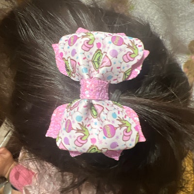 Santa Bow...santa Hair Bow..red Velvet Bow...christmas Bow..christmas ...