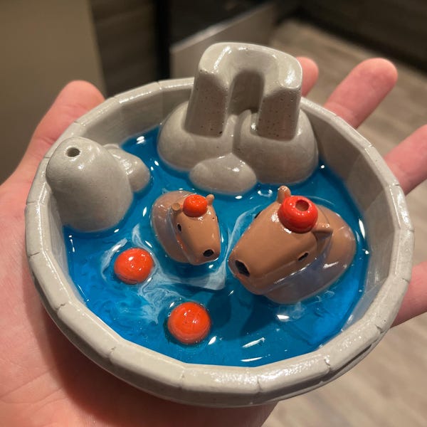 Adorable Capybara Backflow Incense Burner - Relaxation Essential for ...