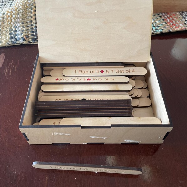 Rummy Sticks Card Game,bag, Classic, Retro Game, Sticks, Stix, Camping ...