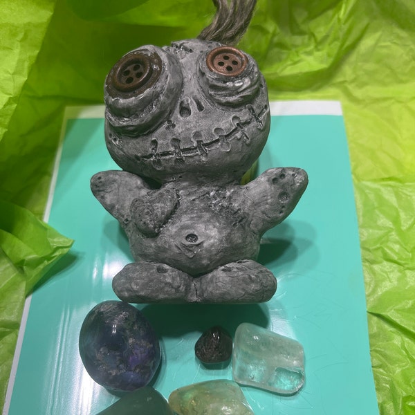 Voodoo Doll Protection, Altar Figurine, Sculpted Art Doll, Wiccan Altar ...