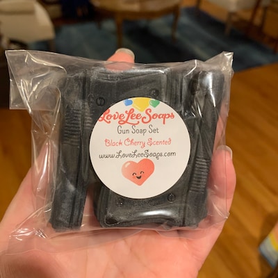 Gun Soap Black Cherry Set Soap Gun, Handgun Soap, Gift for Him, Pistol ...