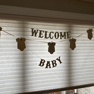 Baby Shower Nursery Blue Banner Clothesline 5x7 Bodysuits - Etsy