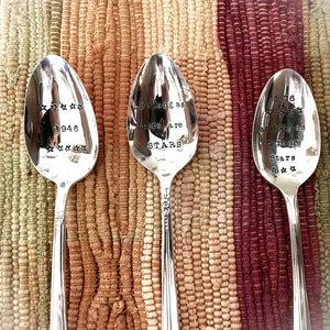 Vintage Silver Plated Custom Stamped Spoon, Hand Stamped Vintage ...