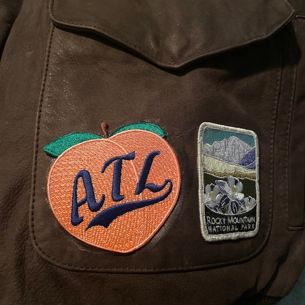 ATL Peach Patch Atlanta Georgia Embroidered Iron on AG2 - Etsy
