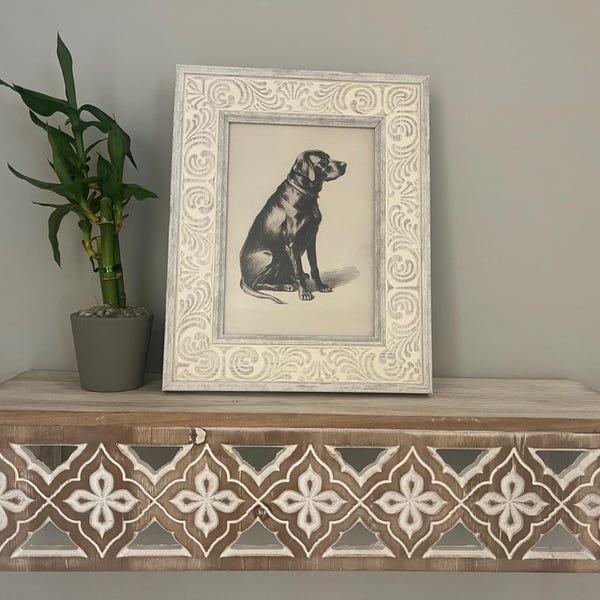 Silver Labrador Sketch Portrait Art Print - Fine Art, Semi-glossy ...