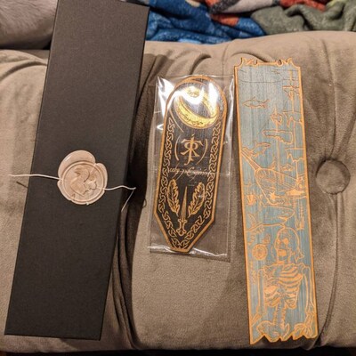 Gift for Book Lover Mini One Ring Woodmark 3.5 Bookmark - Etsy