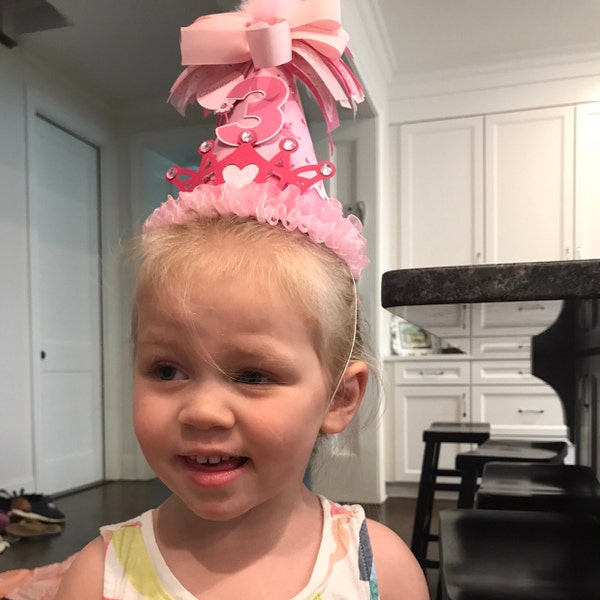 Princess Party Hat, Princess Crown Party Hat, Princess Birthday Hat ...