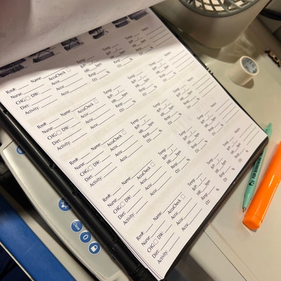 Simple CNA 7 or 14 Patient Report Sheet - Etsy