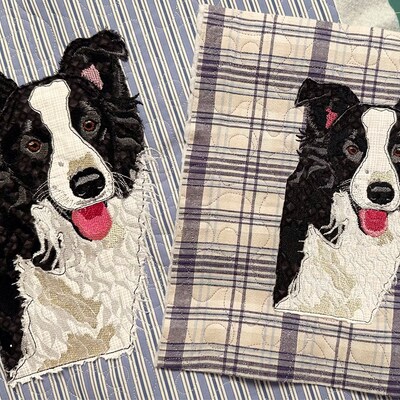 Raw Edge Applique 'RANGER the Border Collie/aussie Shepherd' - Etsy