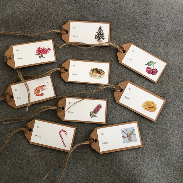 Handmade Native Australia Watercolour Print Gift Tags - Etsy