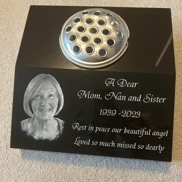 Personalised Granite Memorial Plaque Bible Open Book Grave Marker ...