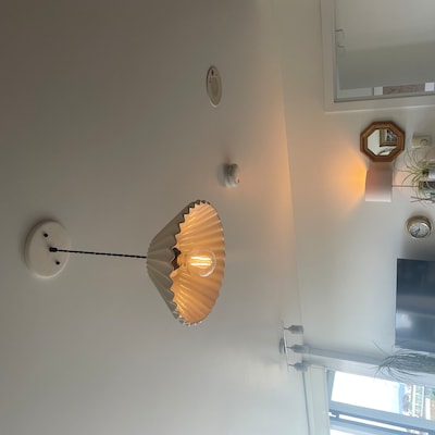 Large Scalloped Montebello Pendant Light Fixture Bone - Etsy