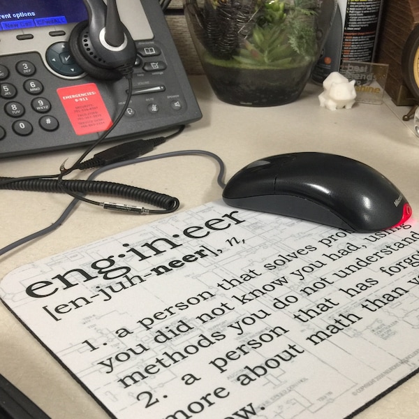 Engineer Definition Funny Mouse Pad - Etsy