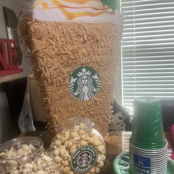 Coffee Pinata! 27”x 16”x 4” Starbucks Theme - Etsy