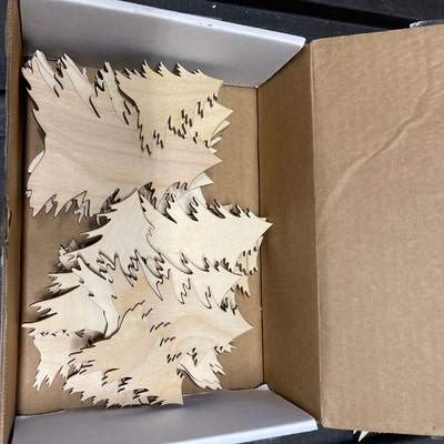 Pine Tree Laser Cut Unfinished Wood Cutout Shapes Always Check Sizes ...