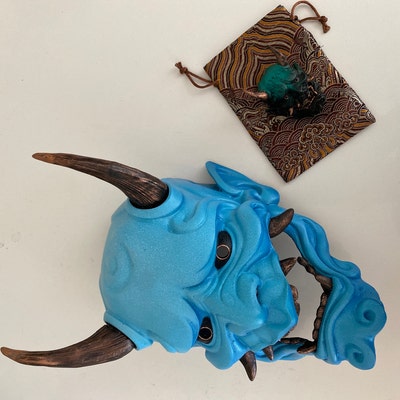 Traditional Japanese Oni Mask With patina Effect. - Etsy