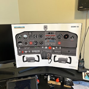Cessna 172S SP Aircraft Cockpit Training Poster - Flight Schools ...