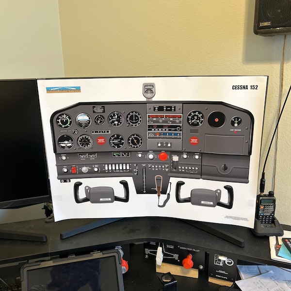 Piper PA28 Warrior Aircraft Cockpit Training Poster - Flight Schools ...