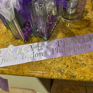 Funeral, Memorial Ribbon, Custom Printed W/your Message, Floral ...