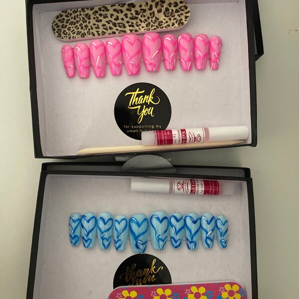 Hand Painted Ice Cream Sundae Press-on Nail Set - Etsy