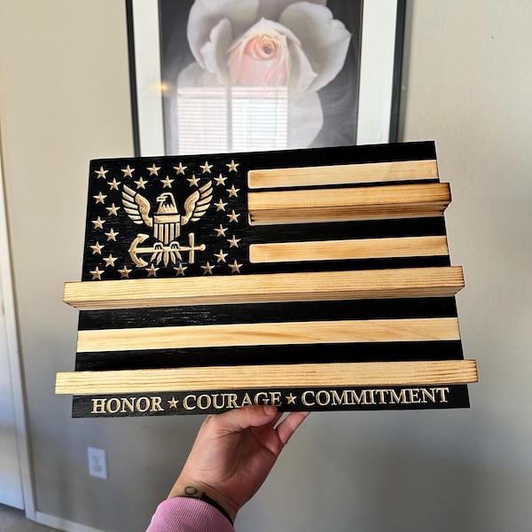 100 Coins Army Soldier's Creed Motto US Flag Challenge Coin Holder ...