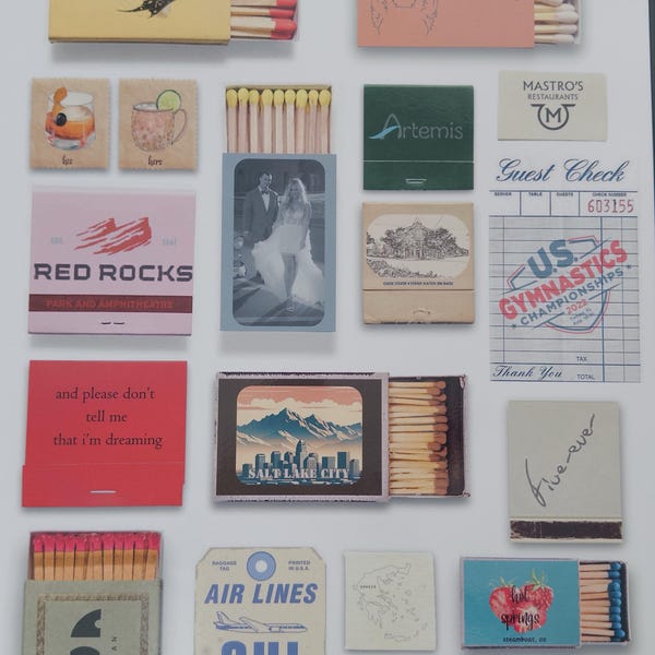 Custom Matchbook Poster Art, Personalized Matchbox Art, Matchbook ...