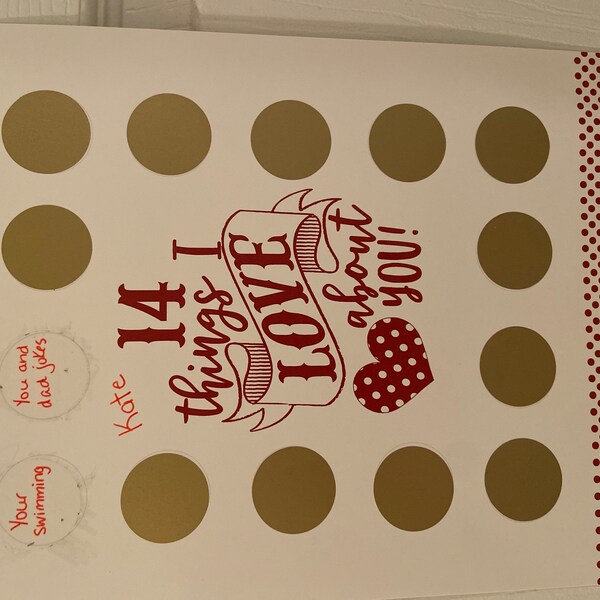 14 Things I or WE Love About You - Valentine's Scratch off Countdown ...