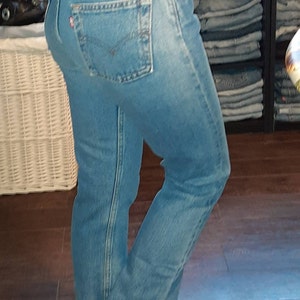 Levis 501 Selvedge Redline Vintage Jeans W24 L31 Raw Dark Blue 80s 555 Valencia Factory San ...