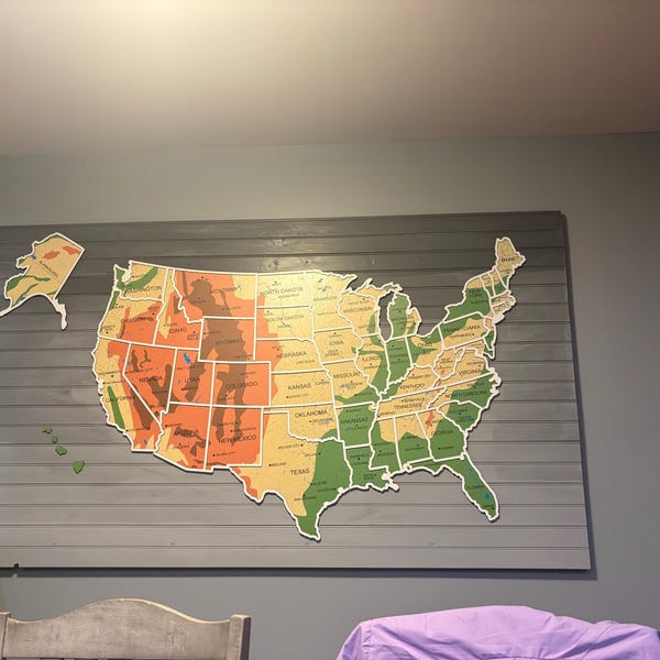 Custom USA Map, 50 States Photo Map, US Picture Map, Travel Memories on ...