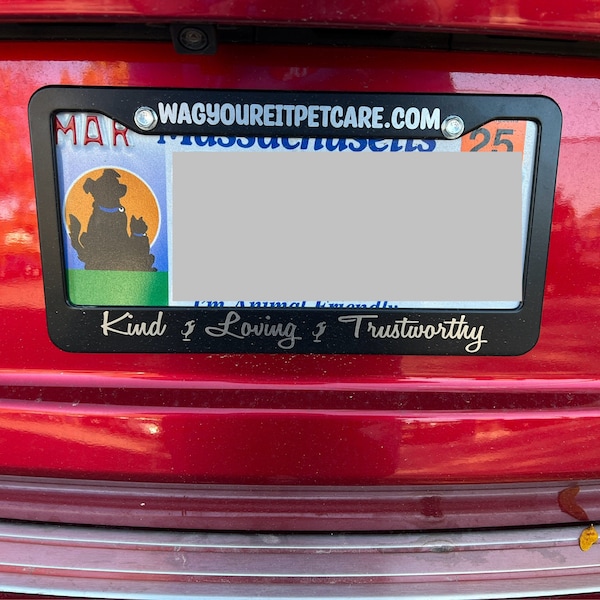 Custom Laser Engraved License Plate Covers | Frames - Etsy