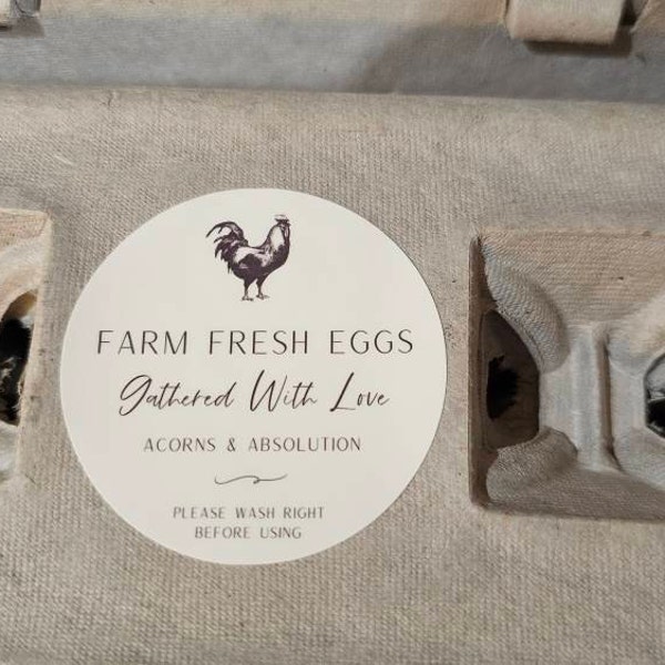 Farm Fresh Eggs Labels Carton Family Farm Name Hand Gathered Eggs Free ...
