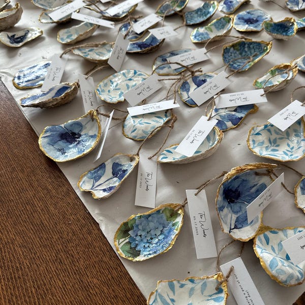 Boy Baby Shower Favor Oyster Ring Dish. Handmade Boy Shower Favor ...