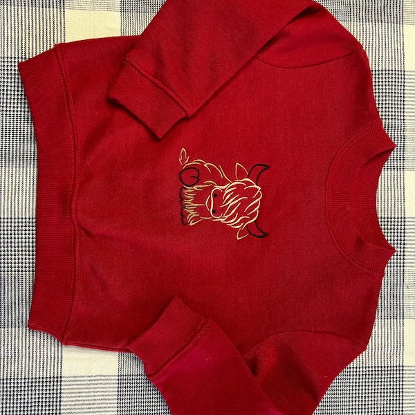 Highland Cow Embroidery Design,highland Cow Outline Embroidery Design ...