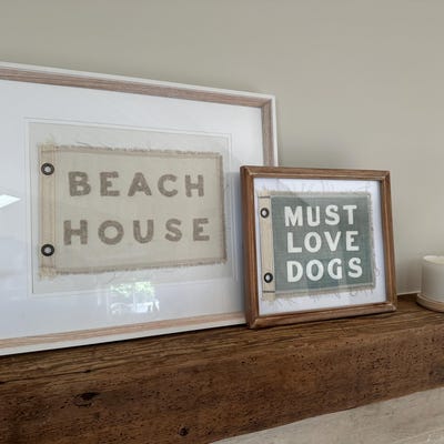 Vintage Inspired Locals Only Canvas Banner Camp Flag Dark Midnight Blue ...