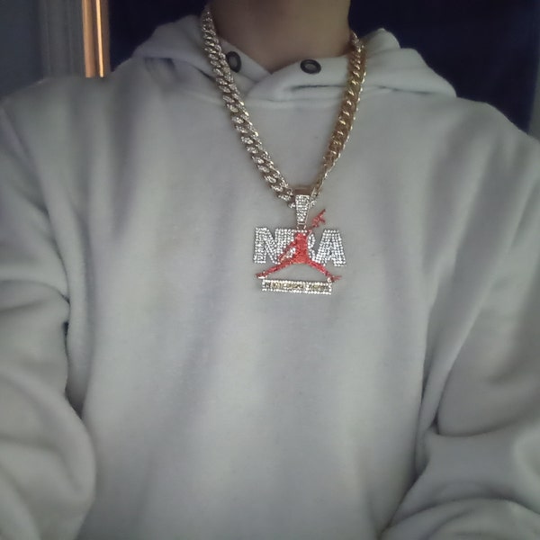 NBA Youngboy 18k Gold/white Gold CZ Diamond Hiphop Iced Pendant/chain ...