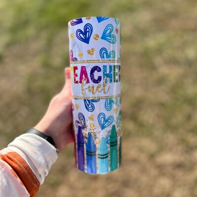 20oz Skinny Tumbler Design Sublimation Template Teacher, Teacher Png ...