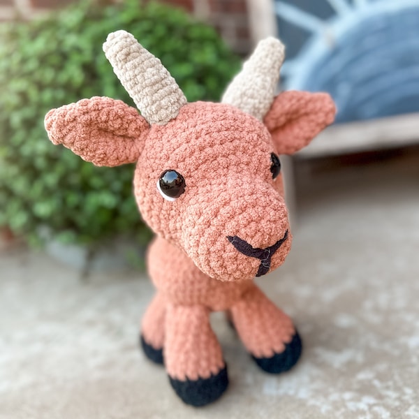 Crochet Pattern Goat, Amigurumi Stuffed Goat Pattern, Farm Animals ...