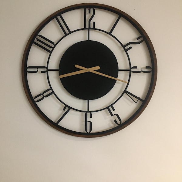 World Map Metal Wall Clock, Earth Wall Clock, Geographic Compass Clock ...