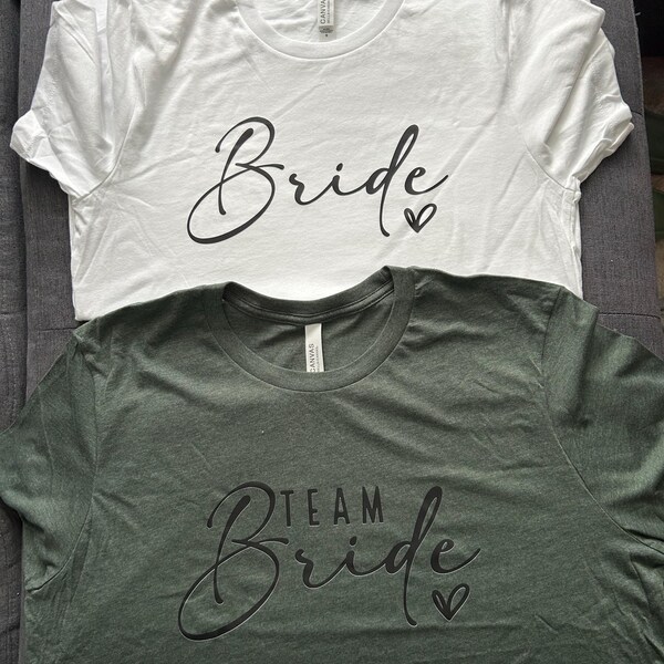 Team Bride Shirts, Bride Shirt, Bachelorette Party Shirts, Bridesmaid ...