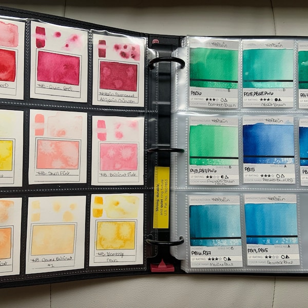 WATERCOLOR SWATCHING Mix Chart: Paintable Color Mixing Worksheet ...