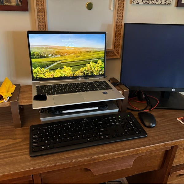 Minimalistic Wooden Monitor Stand, Computer Stand, Monitor Stand, Desk ...