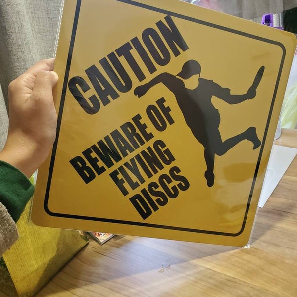 Disc Golf Sign, Caution Beware of Flying Disks, Disc Golf, Disc Golf ...