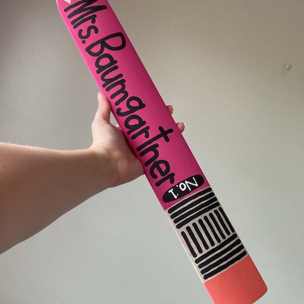 Personalized Pencil Sign, Teacher Gift, Back to School, Classroom Decor ...