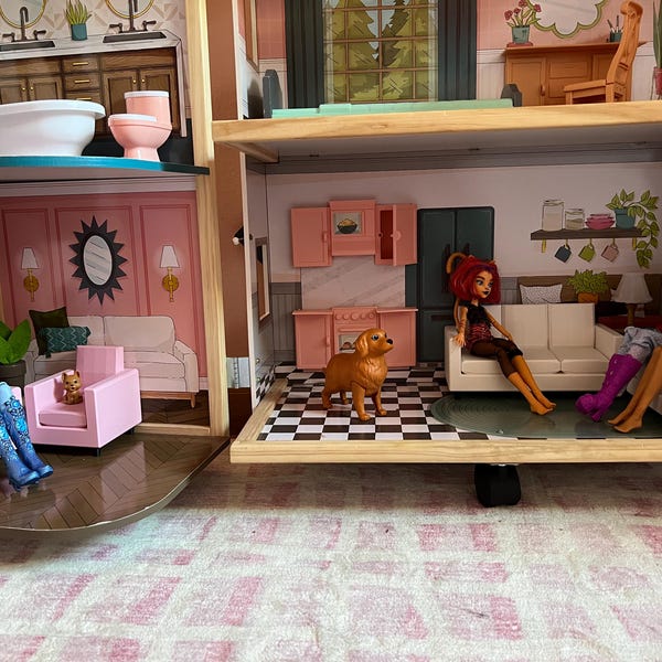 Doll House Shelves - Doll Furniture - Pick Your Colors - 1:6 Scale - Etsy